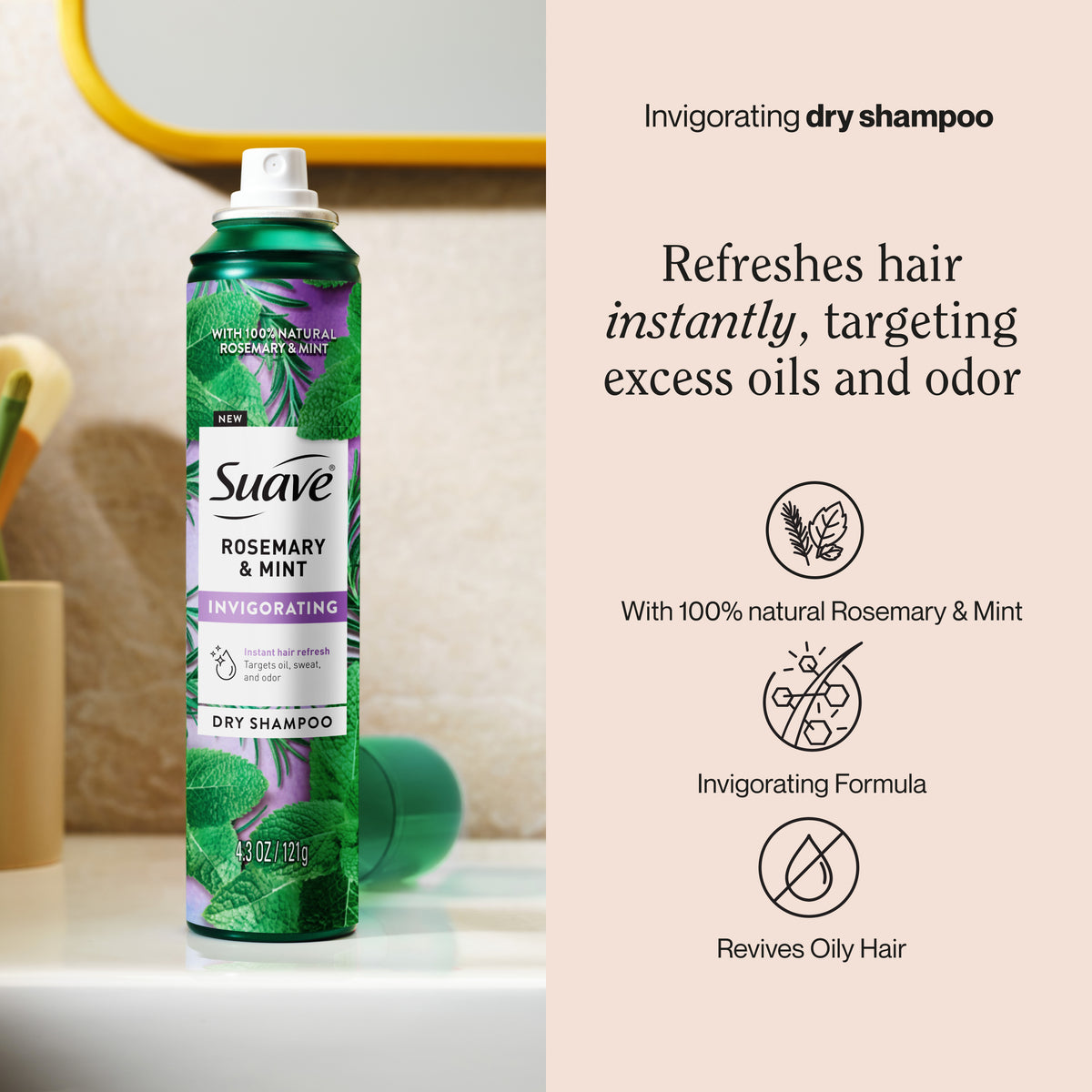 Rosemary & Mint Invigorating Dry Shampoo – Suave Brands Co.
