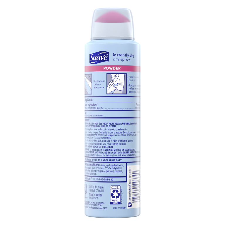 Powder Fresh Dry Spray Antiperspirant Deodorant | Suave® – Suave Brands Co.