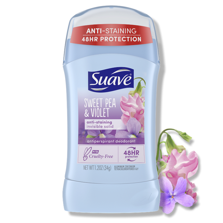Sweet Pea & Violet Invisible Solid Antiperspirant Deodorant Stick ...