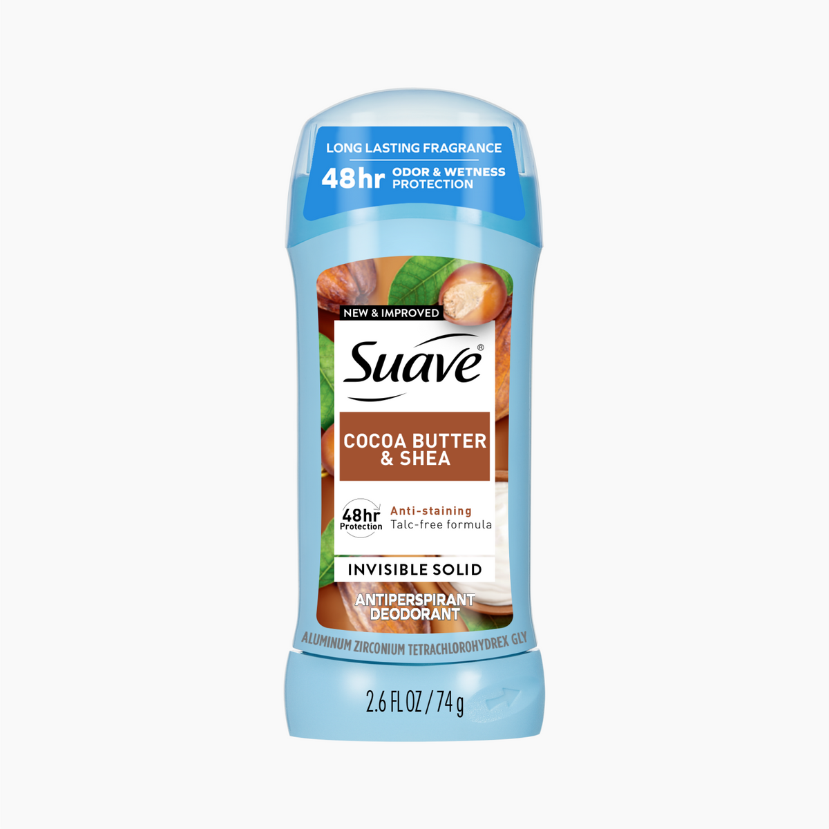 Cocoa Butter & Shea Invisible Solid Antiperspirant Deodorant | Suave ...