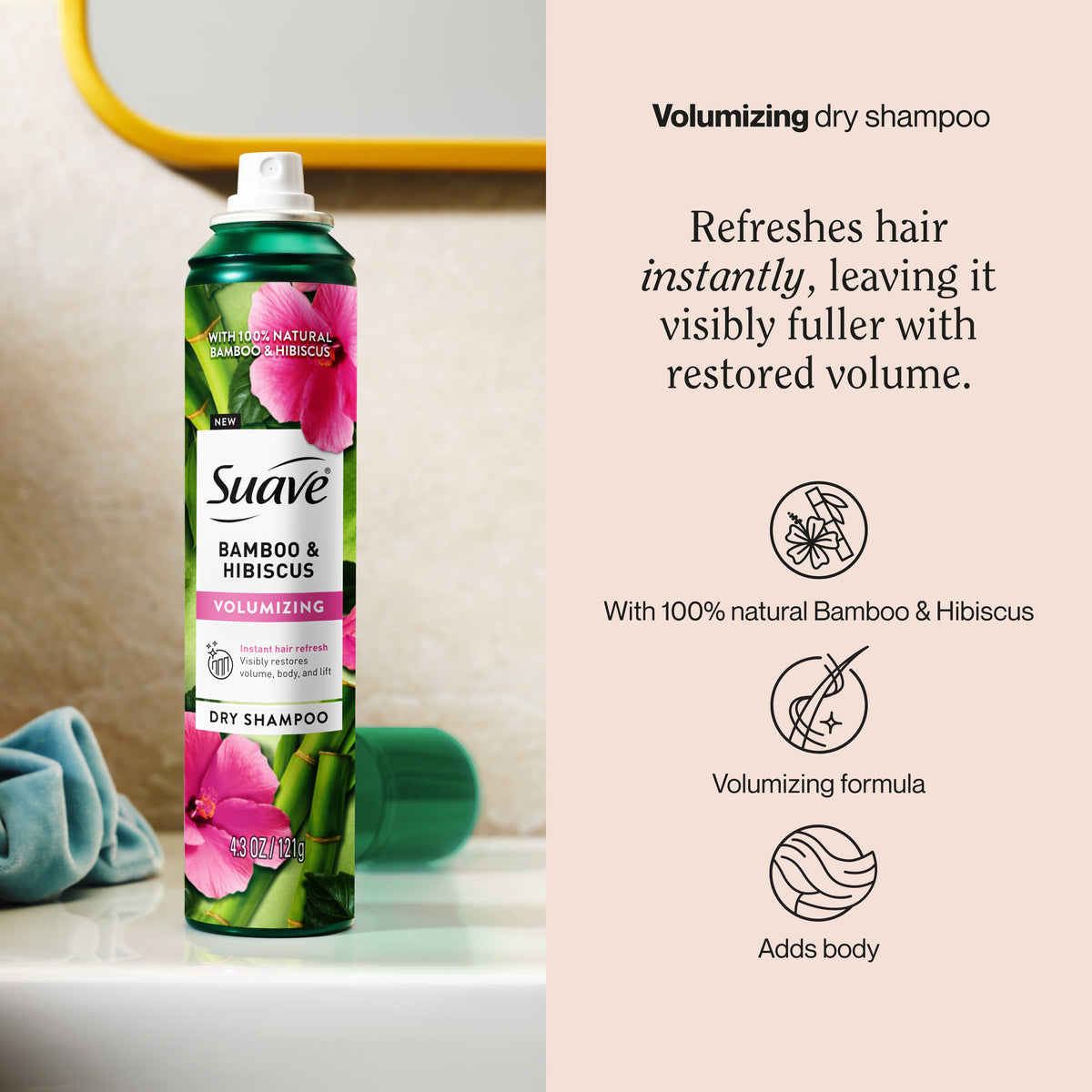 Bamboo & Hibiscus Volumizing Dry Shampoo – Suave Brands Co.