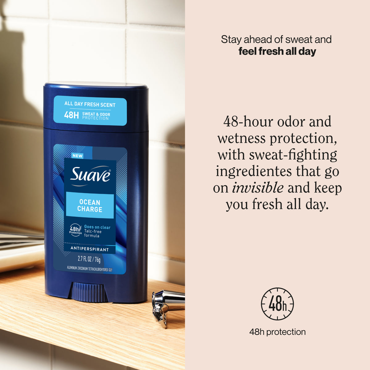 Ocean Charge Men's Antiperspirant Deodorant – Suave Brands Co.